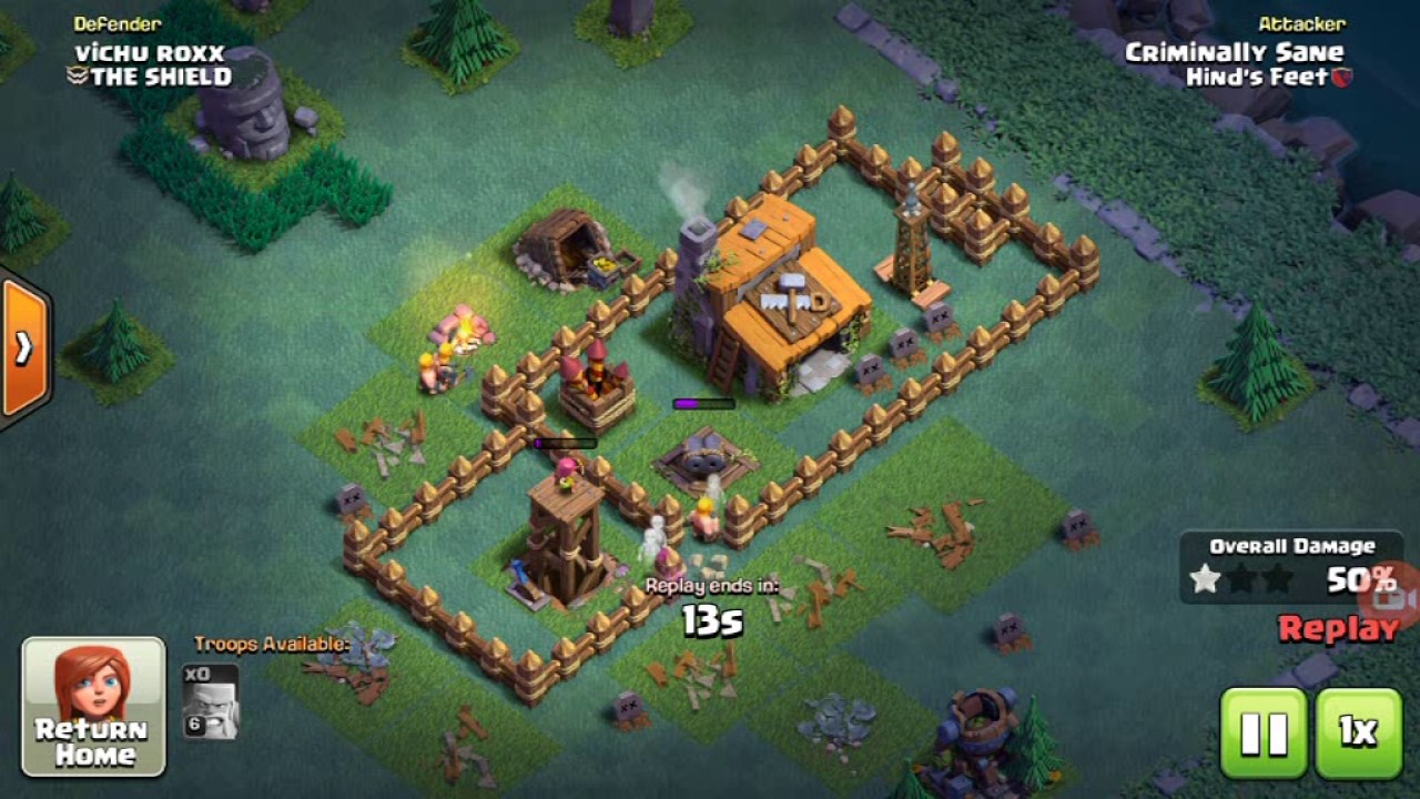 level 6 barbarian attack in COC Builder base - YouTube