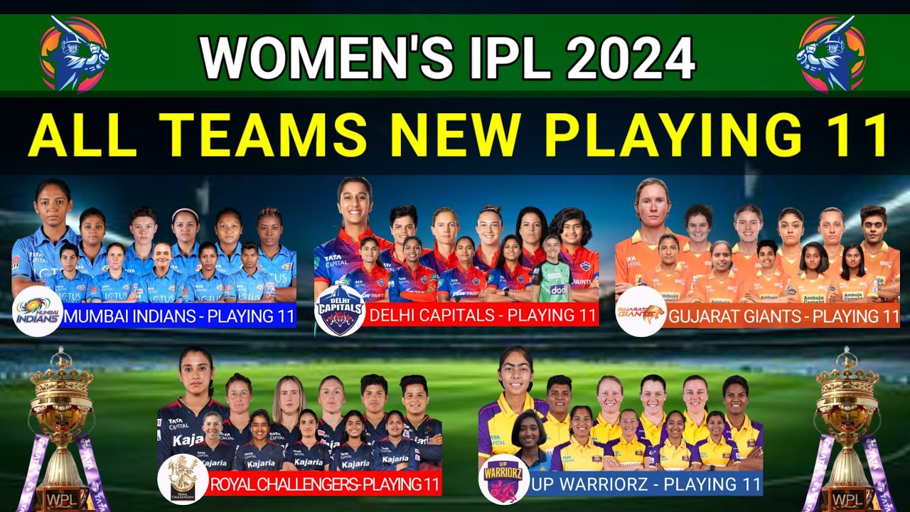 Women's IPL 2024 - All Teams Final Playing 11 | WPL 2024 All Teams ...