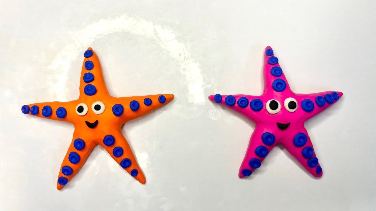 How to make Starfish with Clay | Easy DIY Clay Starfish ⭐️ - YouTube