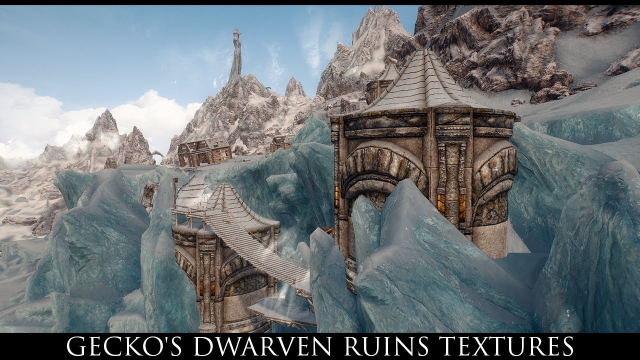 Skyrim SE Mods: Gecko's Dwarven Ruins Textures - YouTube