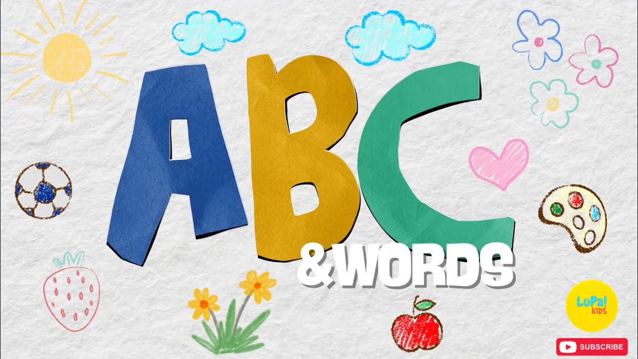 Learn english alphabet and words. ABCD for kindergarten kids - YouTube