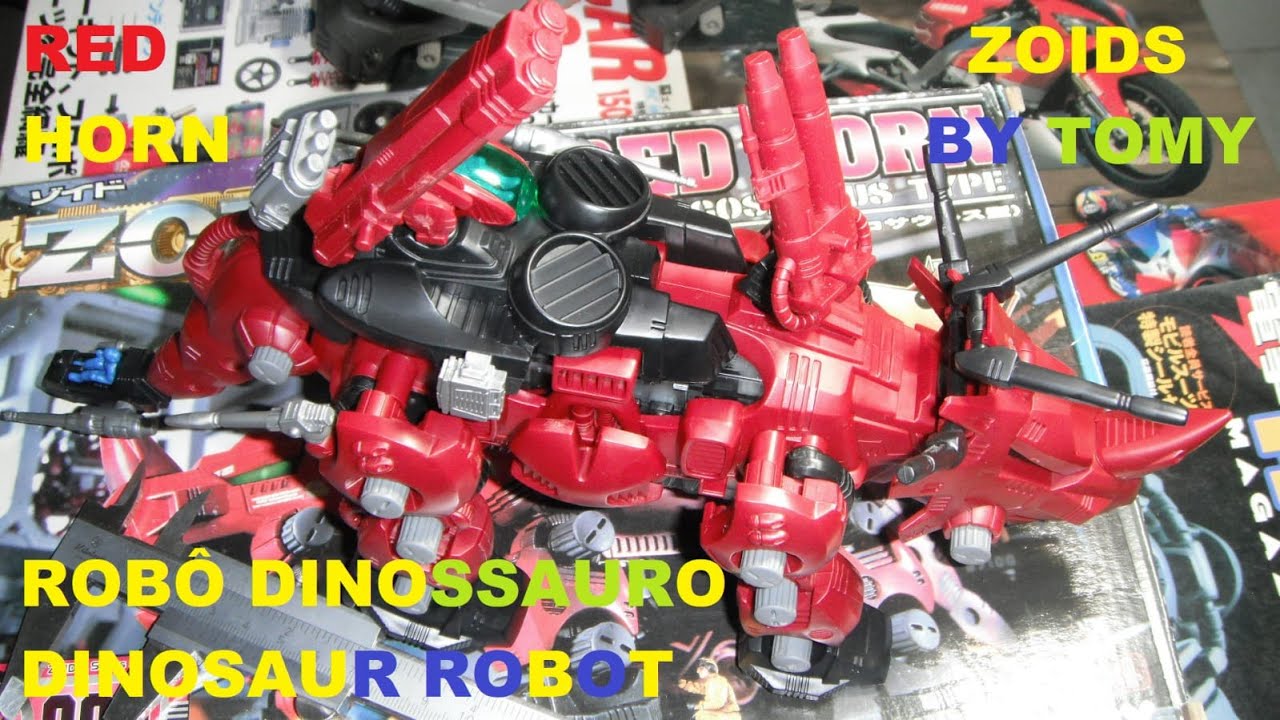 Robô Dinossauro, Dinosaur Robot - Zoids Red Horn, Styracosaurus ...