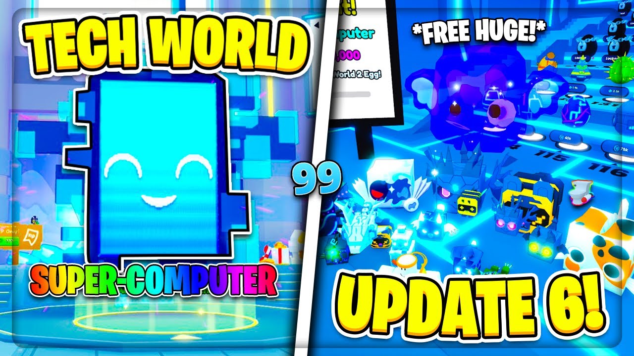 🔴18:00 NOWY TECH WORLD UPDATE w PET SIMULATOR 99! ⋮🌟 NOWY HUGE DLA ...