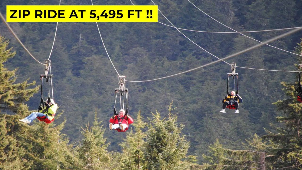 World's Largest Zipline Through The Clouds | Icy Strait Point Alaska ...