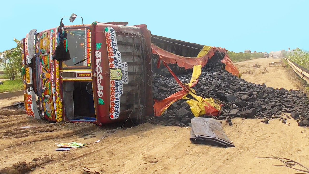 A Day Of Truck Disaster On Dangerous Road | Truck Fall Down | Truck ...