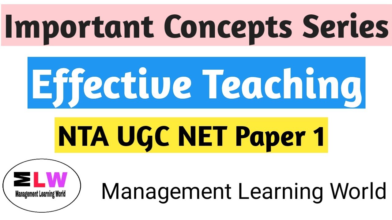 Effective teaching || UGC NET exam preparation Paper 1| Teaching ...