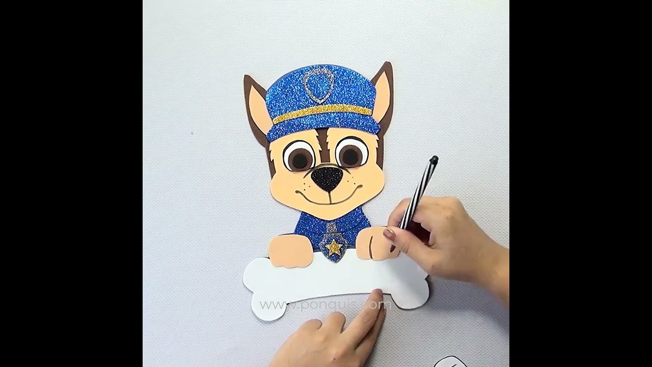 tutorial topper de chase Paw Patrol Fiestas temáticas para niños Moldes ...