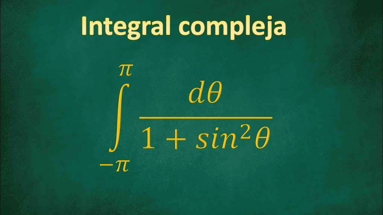 Integral trigonométrica real utilizando métodos de análisis complejo ...