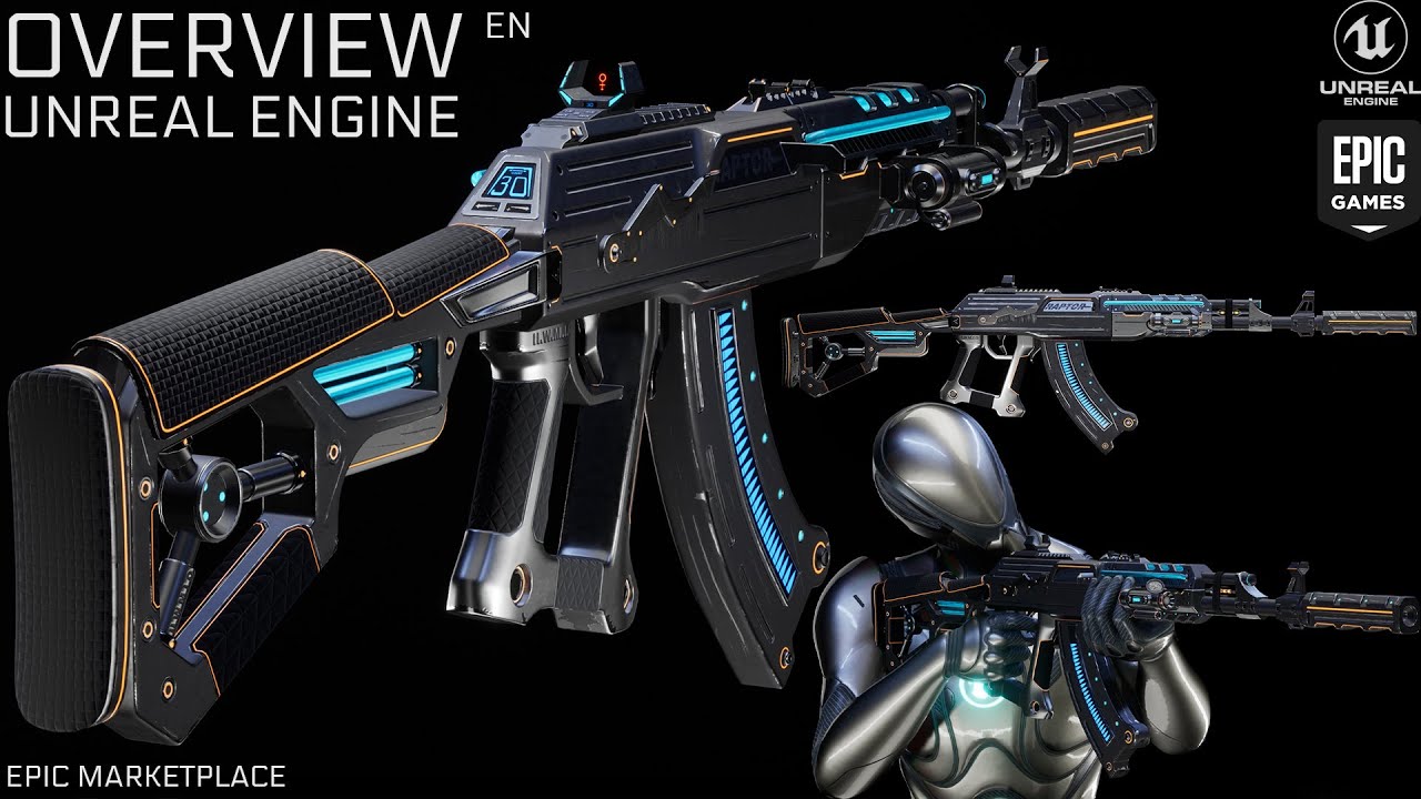 EN | OVERVIEW Sci-Fi AK-47 | UNREAL ENGINE 5 - YouTube