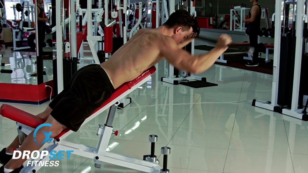 SHOULDER PRESS - Prone Incline w/barbell - YouTube