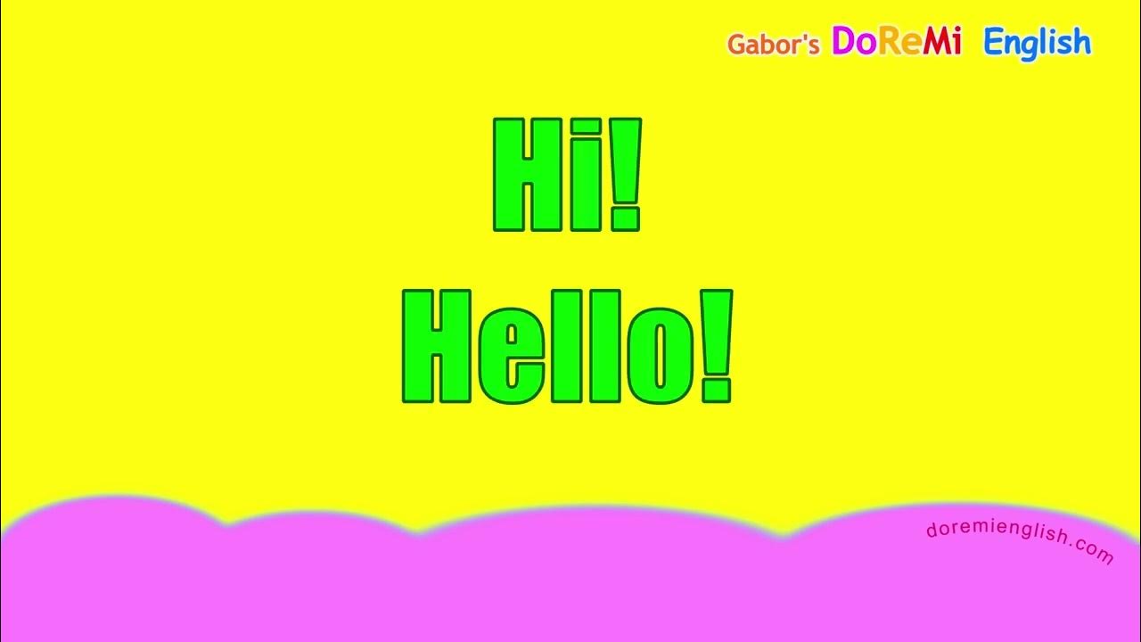 Welcome song | English Greeting song | Gabor's DoReMi English songs ...