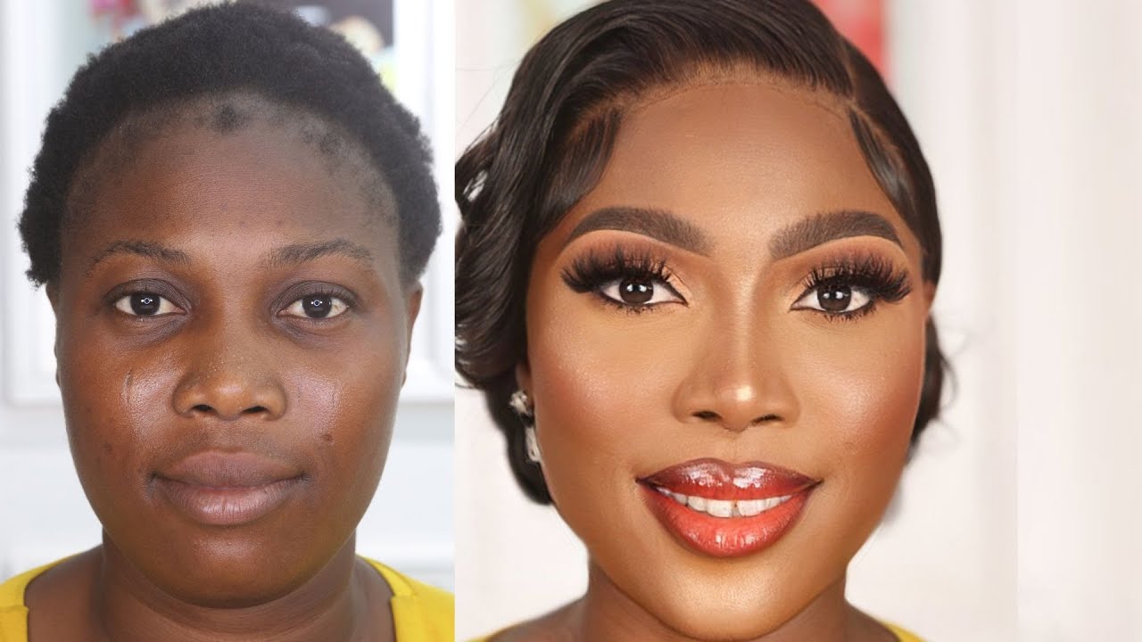 😱 MUST WATCH 👆VIRAL ⬆️ BOMB🍫 MELANIN DARK SKIN MAKEUP AND HAIR ...