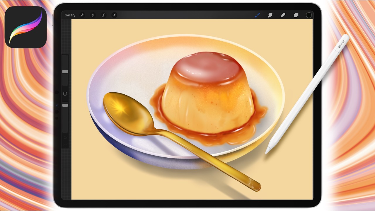 FULL DRAWING PROCESS ON PROCREATE | Flan - YouTube