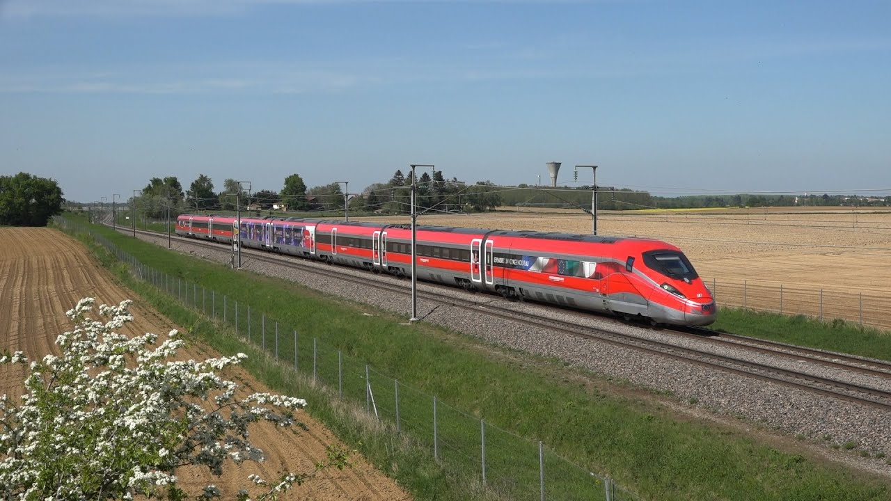 Frecciarossa 1000 sur LGV Sud-Est #ETR400 - YouTube