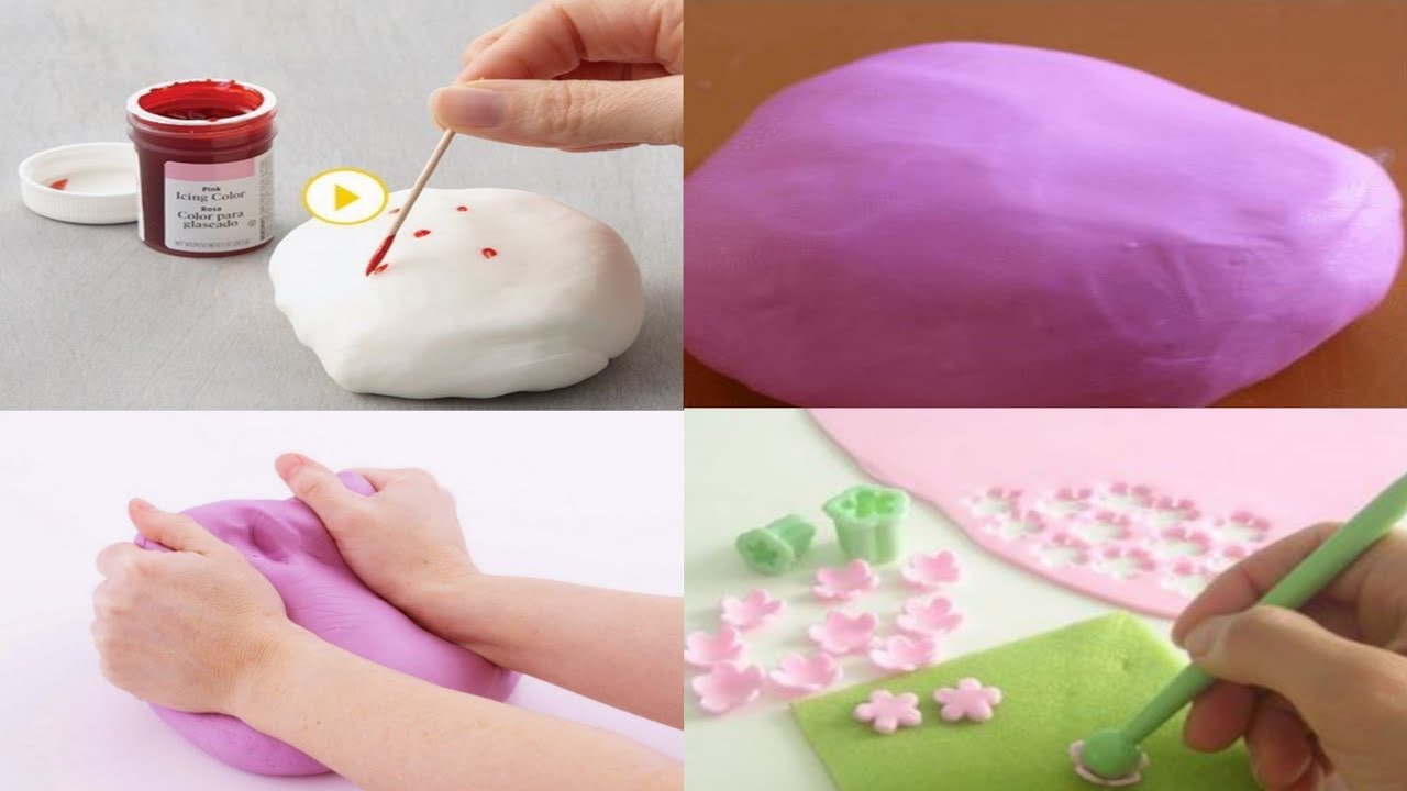 How To Color Foundant|Birthday Cakes - YouTube