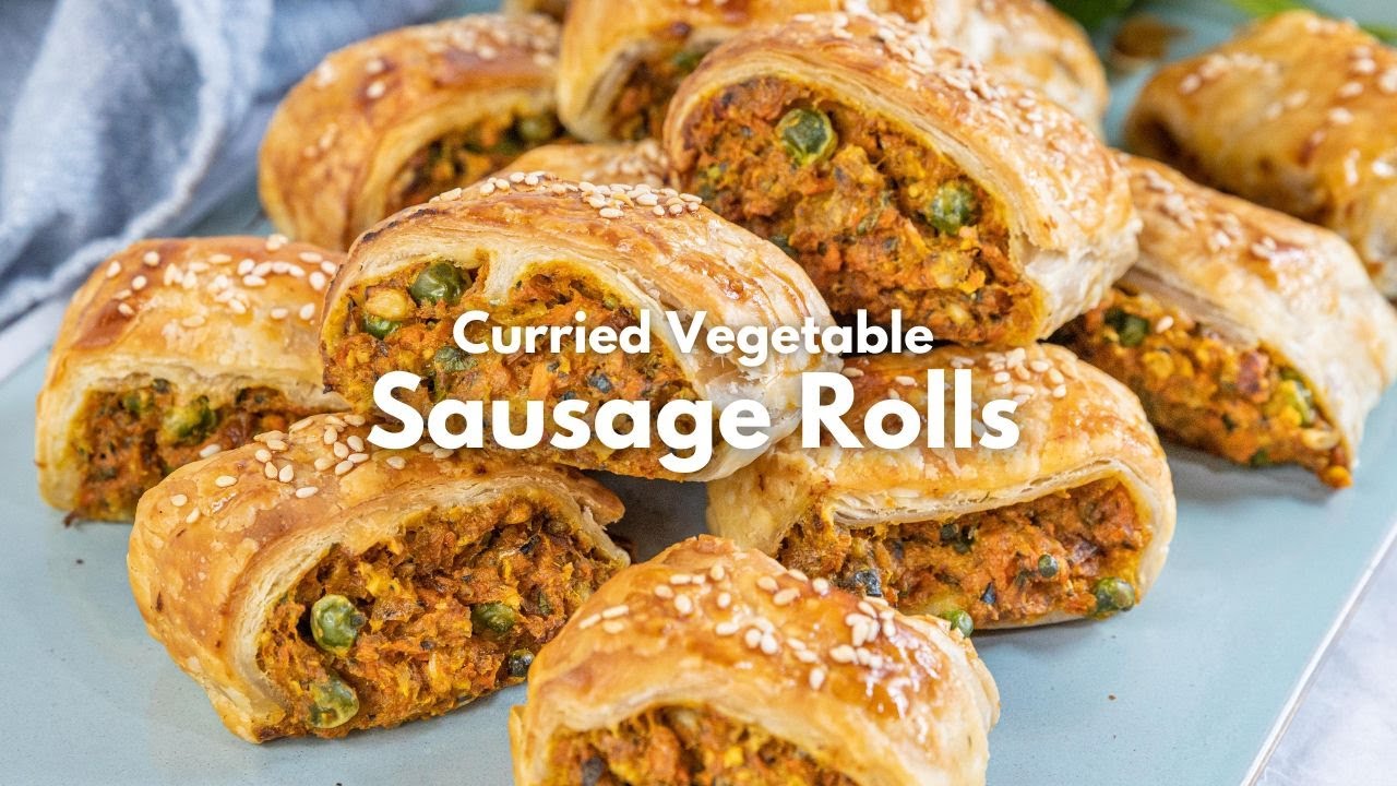 Curried Vegetable Sausage Rolls - YouTube