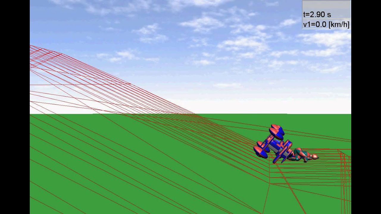 ATV Rollover Simulation Case 4 Quad with CPD and rider - YouTube