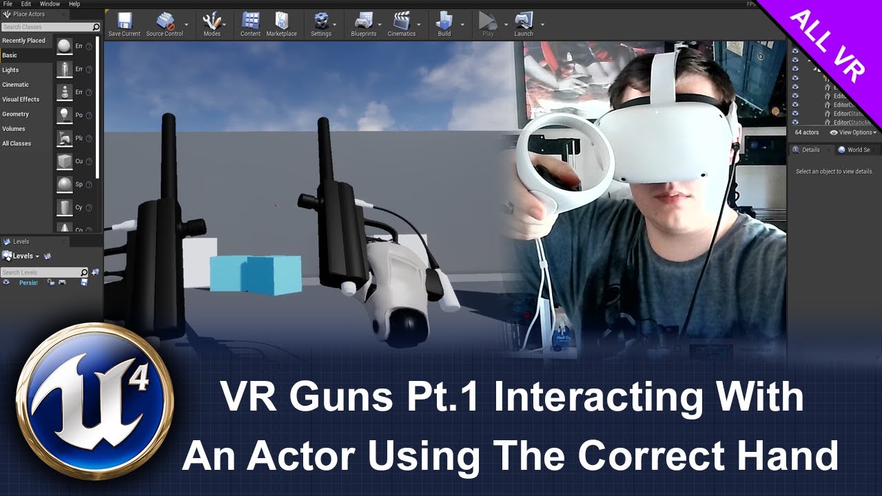 VR Guns Pt.1 Interacting With An Actor Using The Correct Hand - YouTube