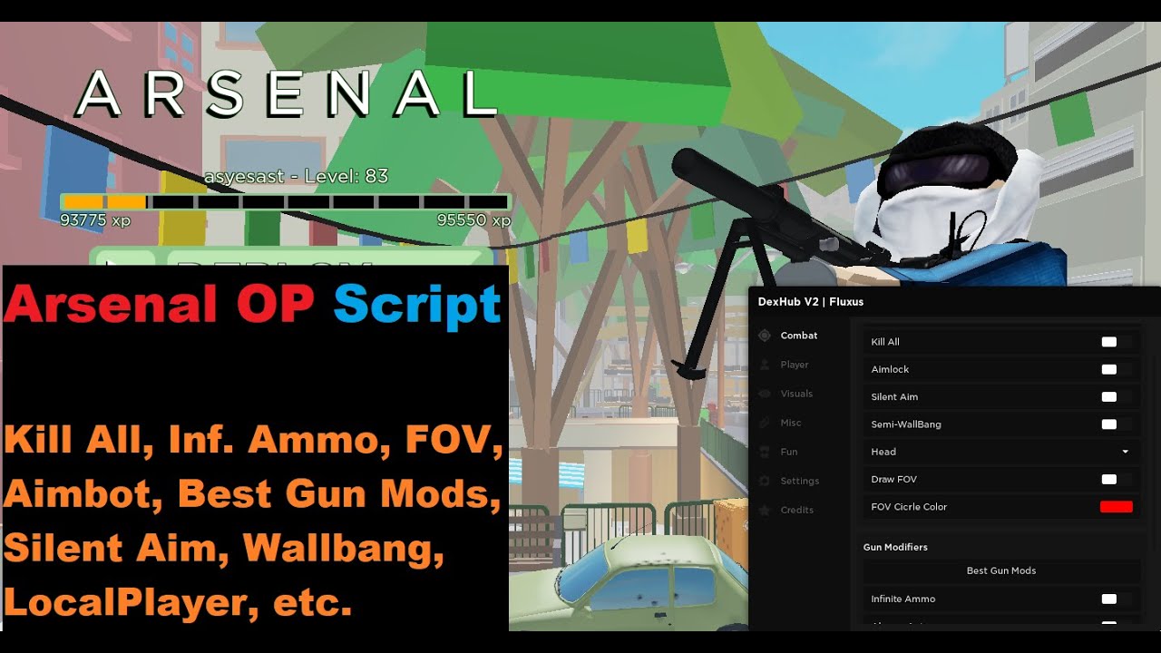 Arsenal OP Script | Kill All, Inf. Ammo, FOV, Aimbot, Gun Mods, Silent ...