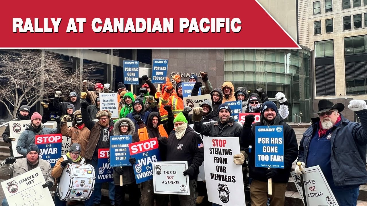 Rally at Canadian Pacific - YouTube
