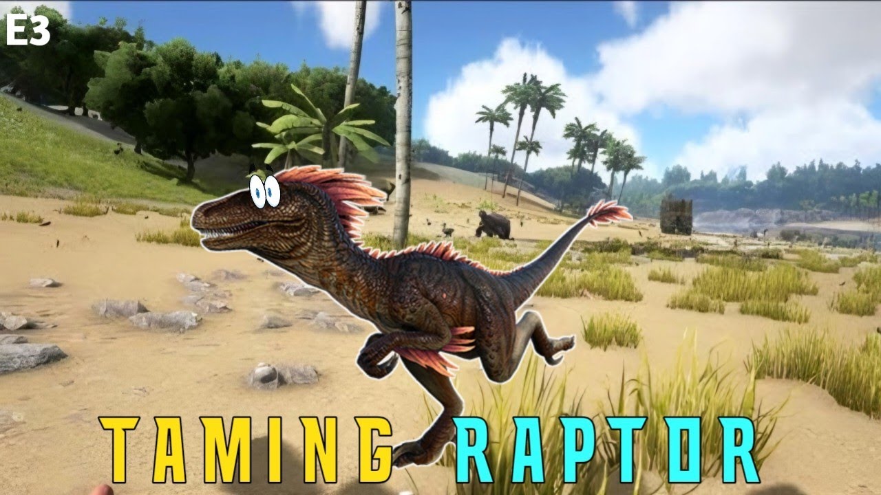 Ark survival Mobile | Taming high level Raptor | E3 | how to tame ...