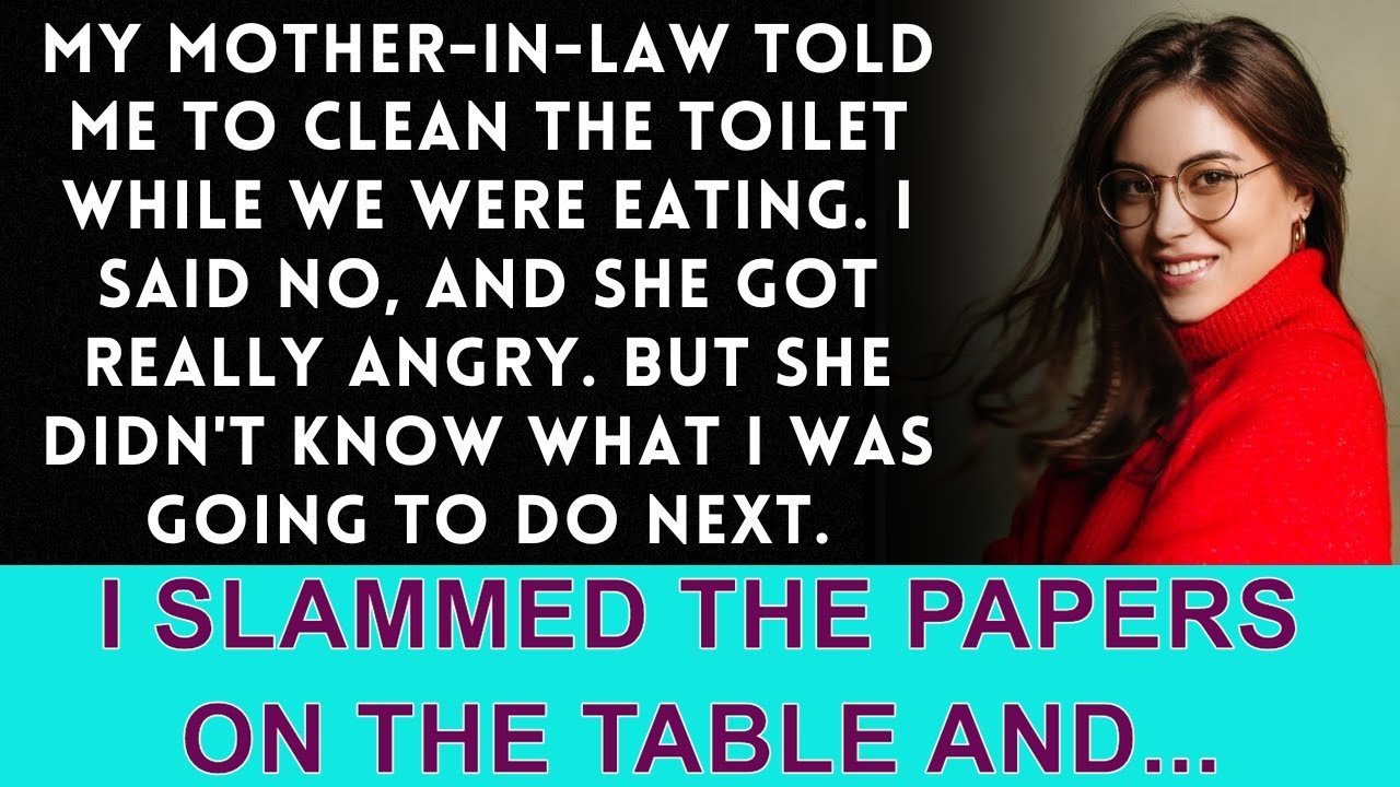 I slammed the papers on the table after my mother-in-law asked me to ...