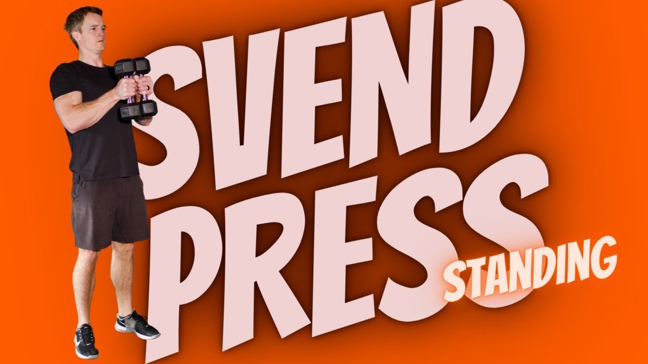 Dumbbell standing svend press - YouTube