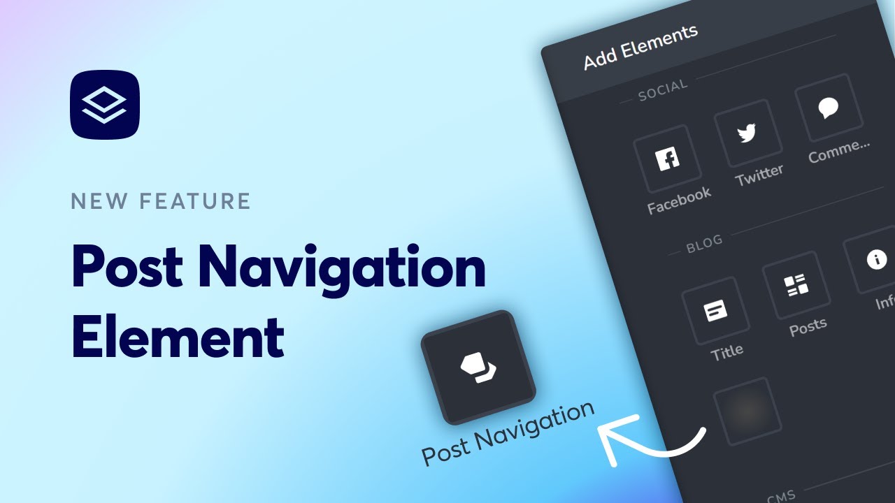 New Post Navigation Element - YouTube