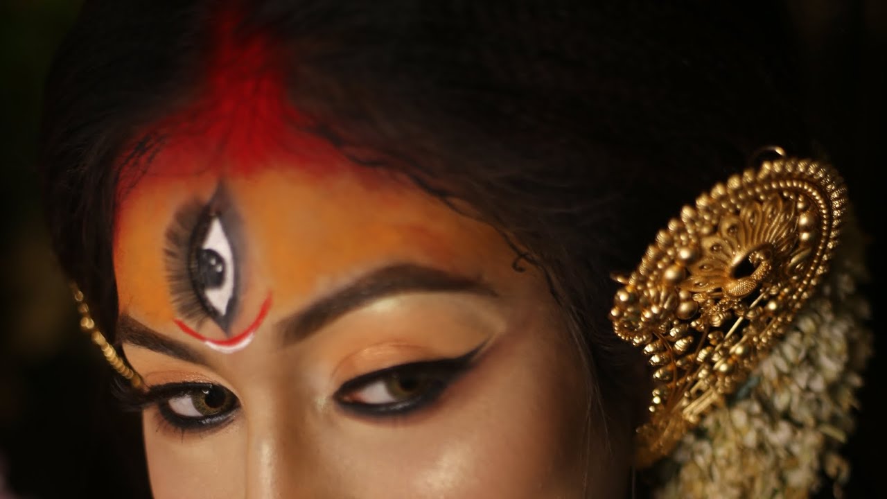 maa Durga makeup videos Sima Mukherjee makeup and hair academy ...