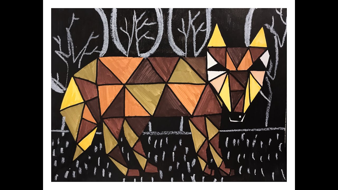 Drawing Animal Cubism/ Kids Art - YouTube