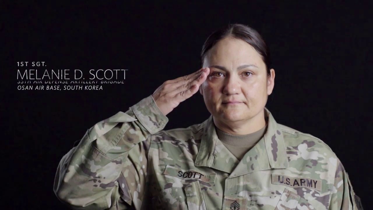 1st Sgt. Melanie Scott - 2016 USO Soldier of the Year - YouTube