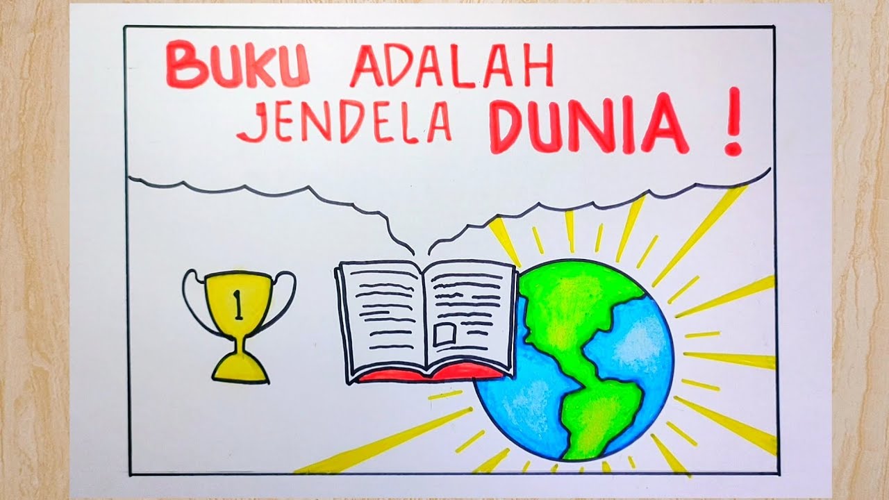 Cara gambar poster pendidikan - Poster pendidikan - YouTube