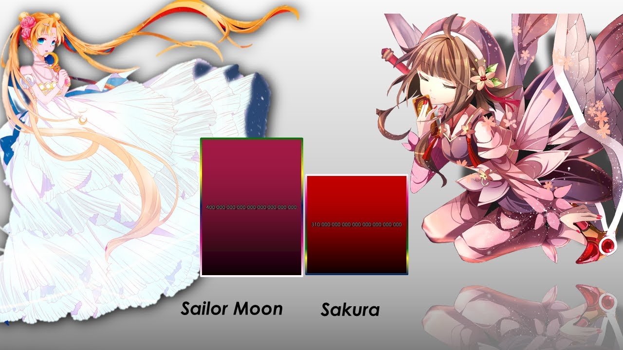 Sailor Moon Vs Sakura Power Level - YouTube