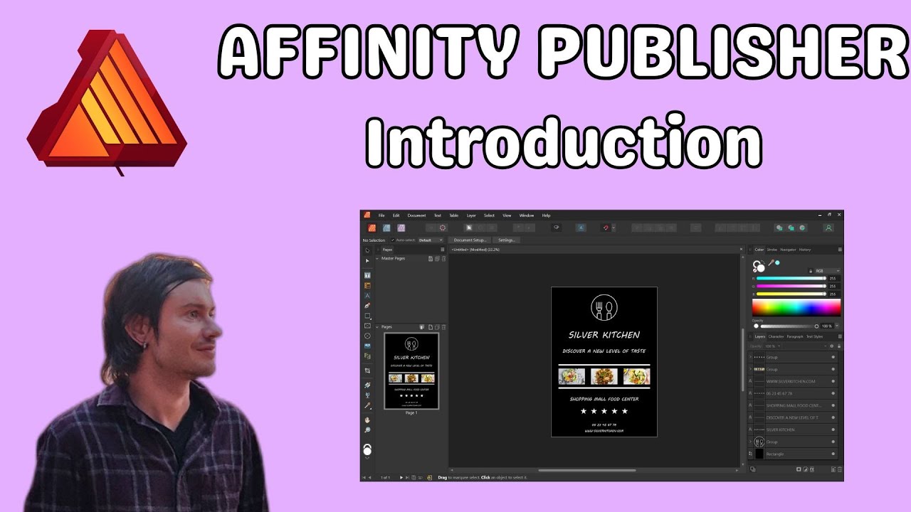 Affinity Publisher introduction deskop publishing - YouTube