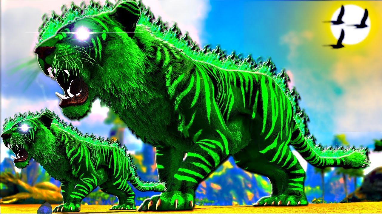 TÓXICO TIGRE! FUI ATACADO PELO TITÃ DO DESERTO! Ark Animals Evolved ...