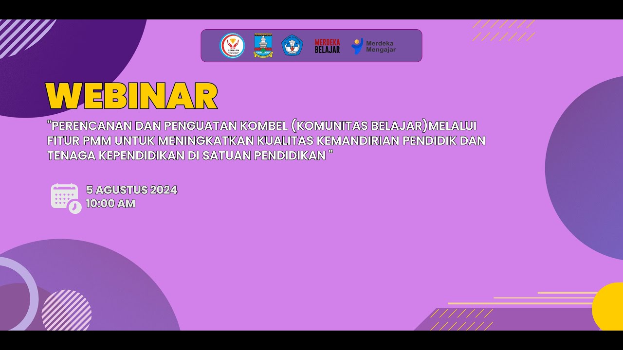 WEBINAR PERENCANAN DAN PENGUATAN KOMBEL (KOMUNITAS BELAJAR) MELALUI FITUR PMM - YouTube