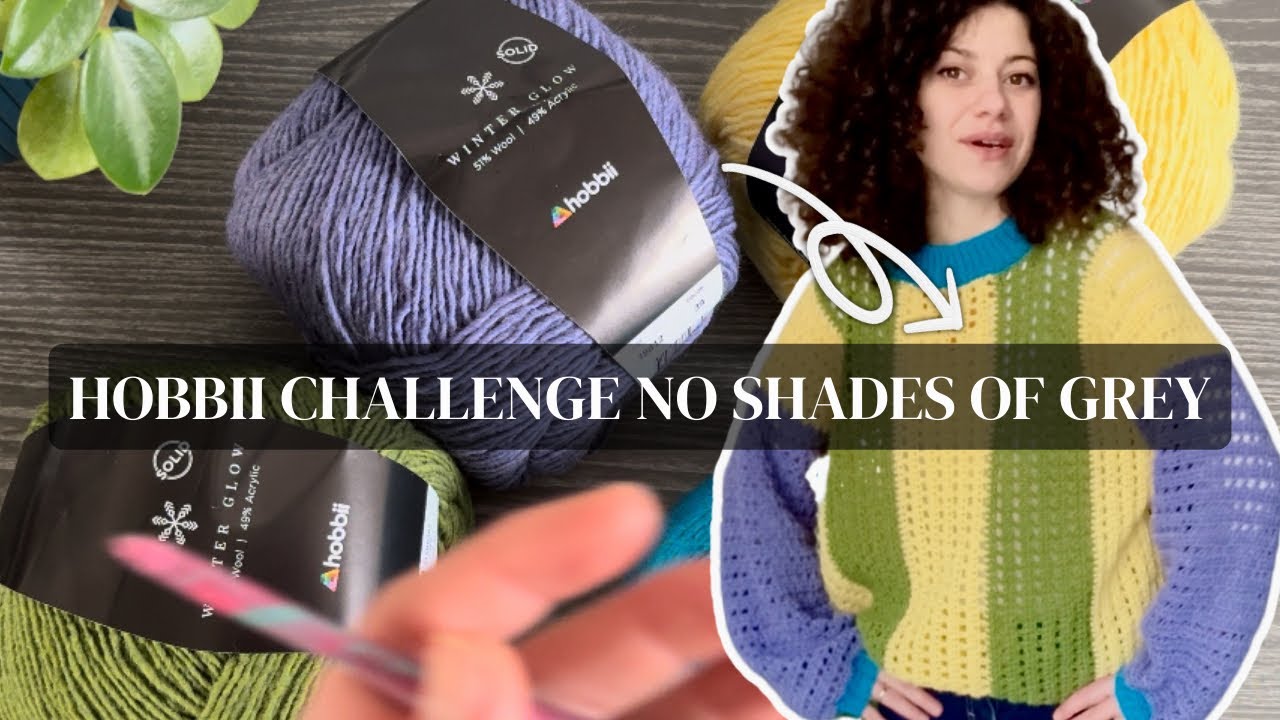 Hobbii Challenge No Shades Of Grey! I finished the sweater! - YouTube