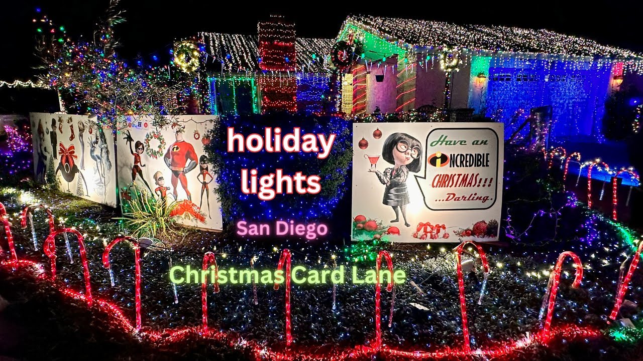 Christmas lights San Diego: Christmas Card Lane - YouTube