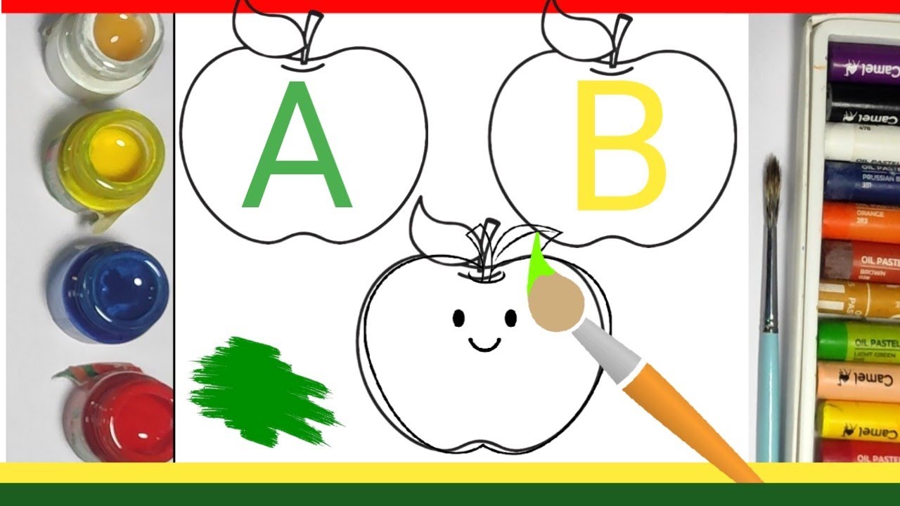 a for apple b for bat | abcd alphabet kid class - YouTube