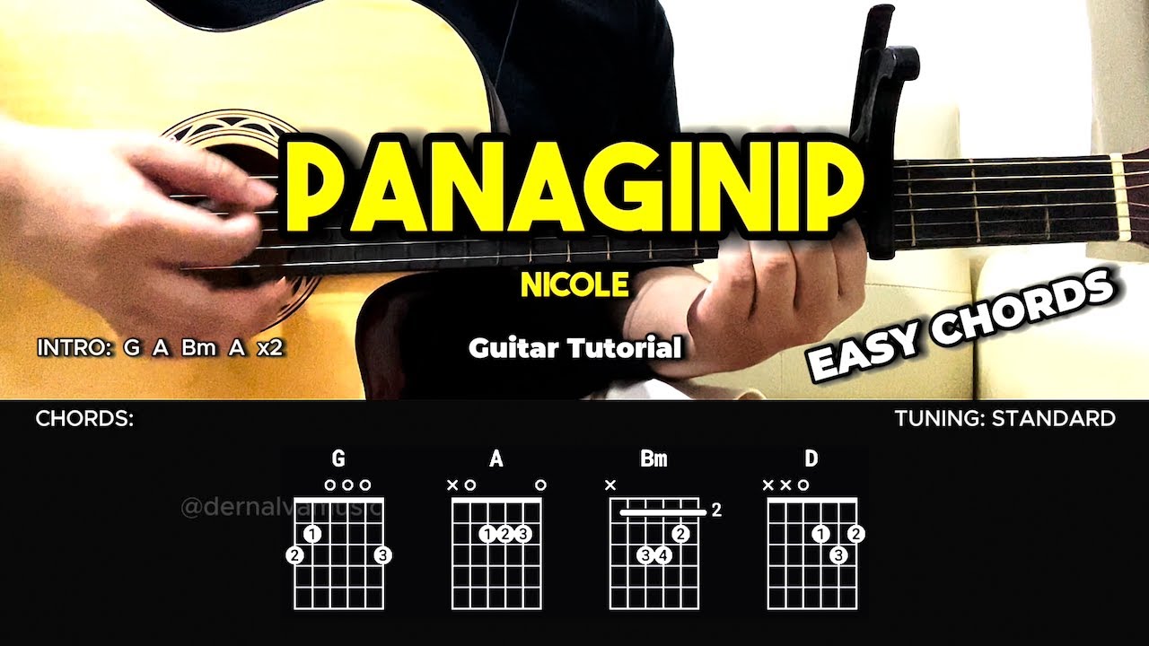 Panaginip - Nicole | Easy Guitar Tutorial For Beginners (CHORDS ...