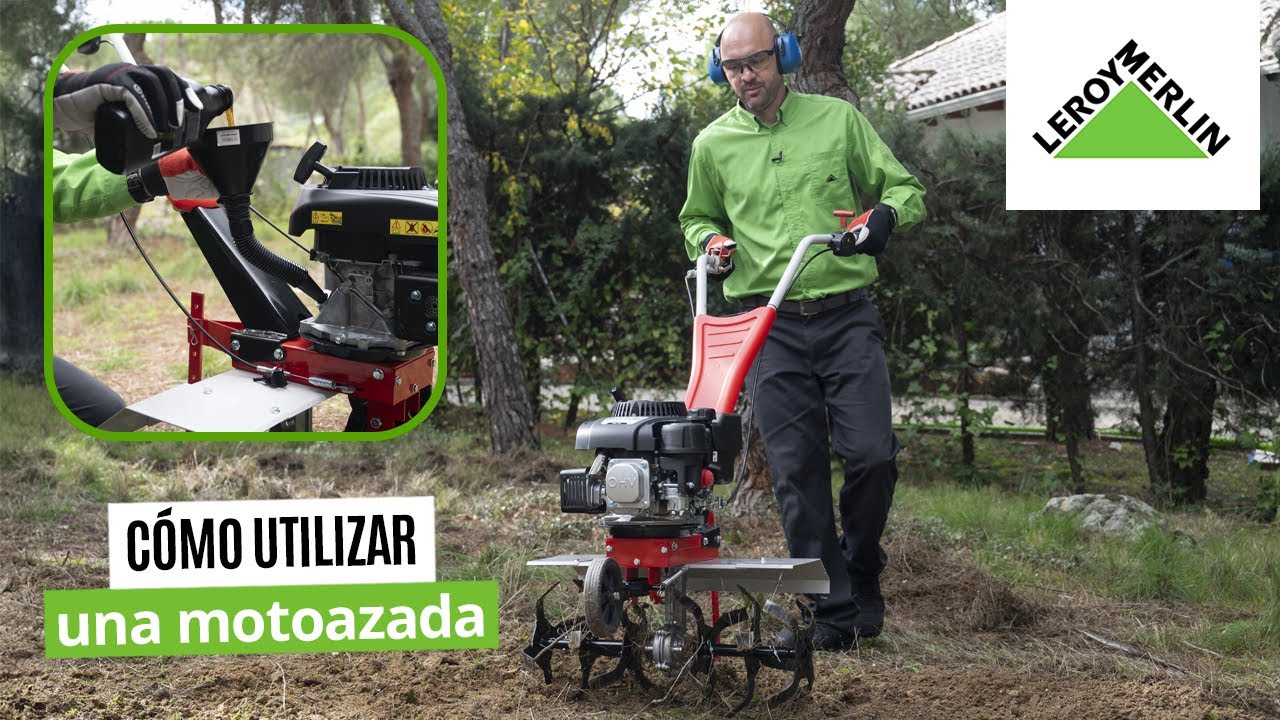 Cómo utilizar una motoazada | LEROY MERLIN - YouTube