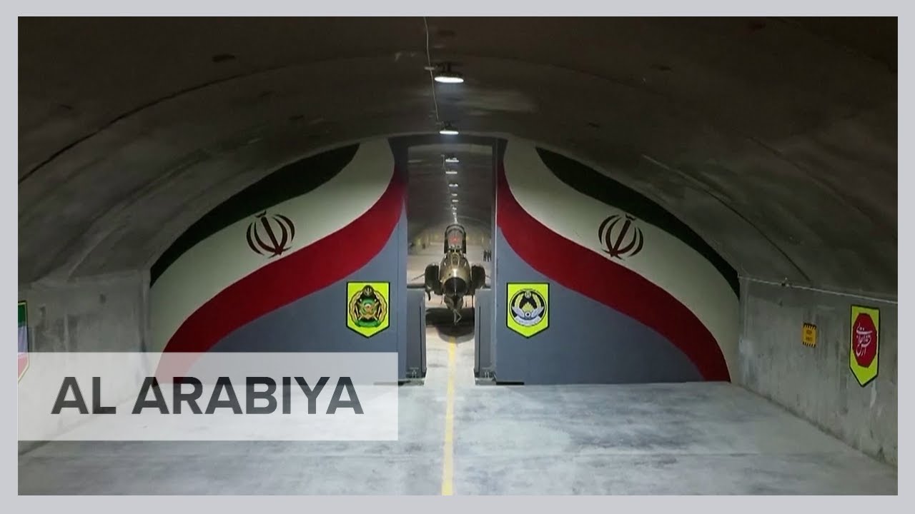 Iran reveals underground fighter jet base - YouTube