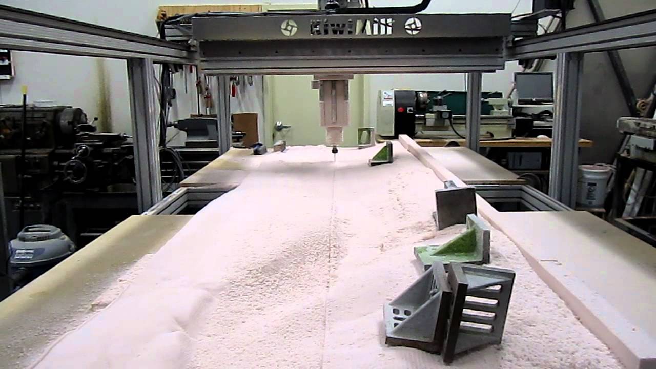 Hand Built CNC Router Cutting A Topography DIY - YouTube