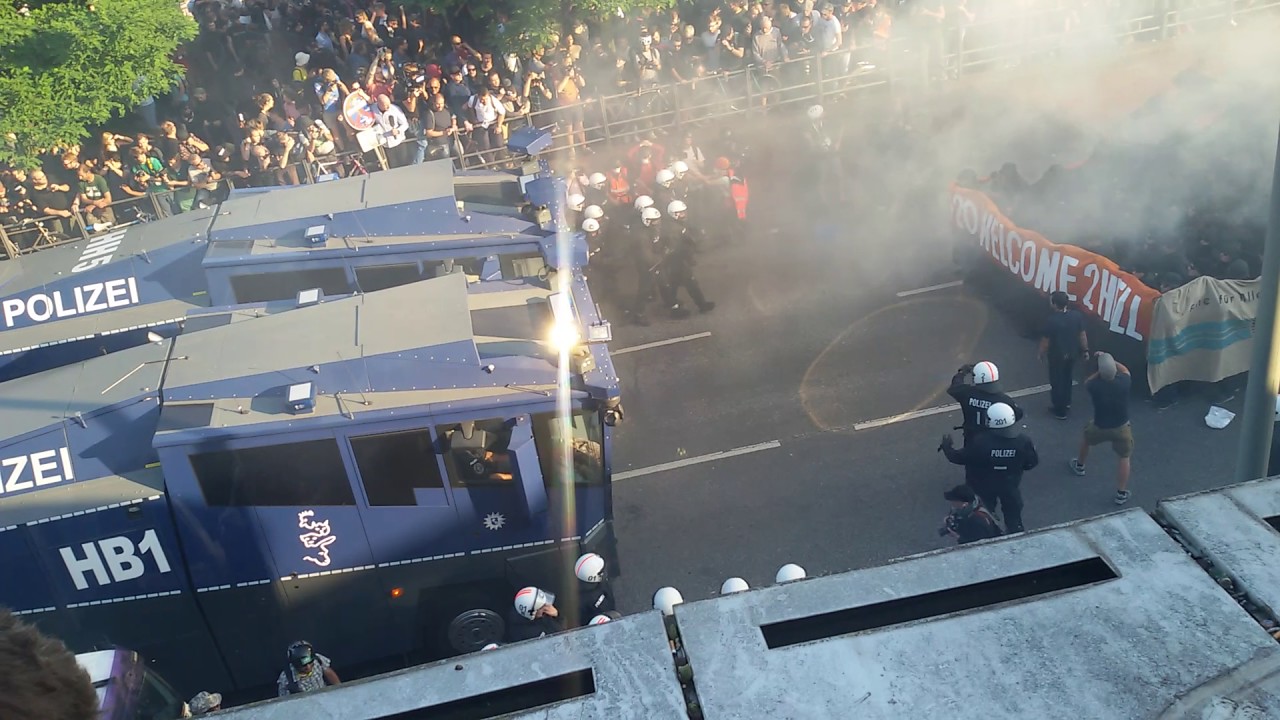 Eskalation Schwarzer Block "Welcome to hell" G20 Hamburg - YouTube