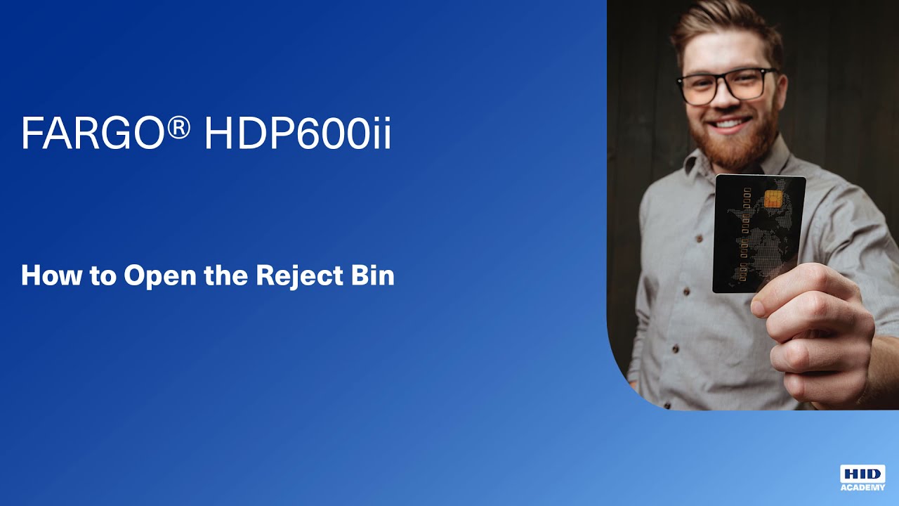 HDP600ii - How to Open the Reject Bin - YouTube