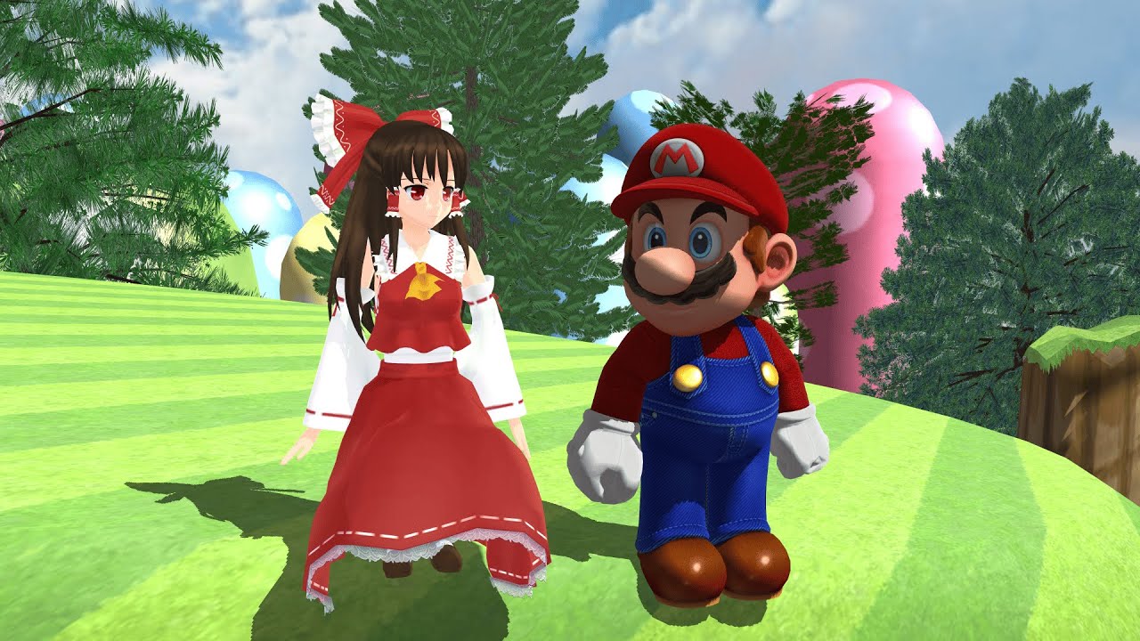 [MMD/Touhou/Mario] Mario conoce a Reimu. - YouTube