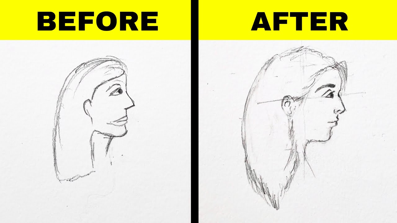 HOW TO DRAW A PERFECT FACE | DRAWING HACK FOR SIDE FACE AND FRONT FACE - Paintastic Arts - YouTube