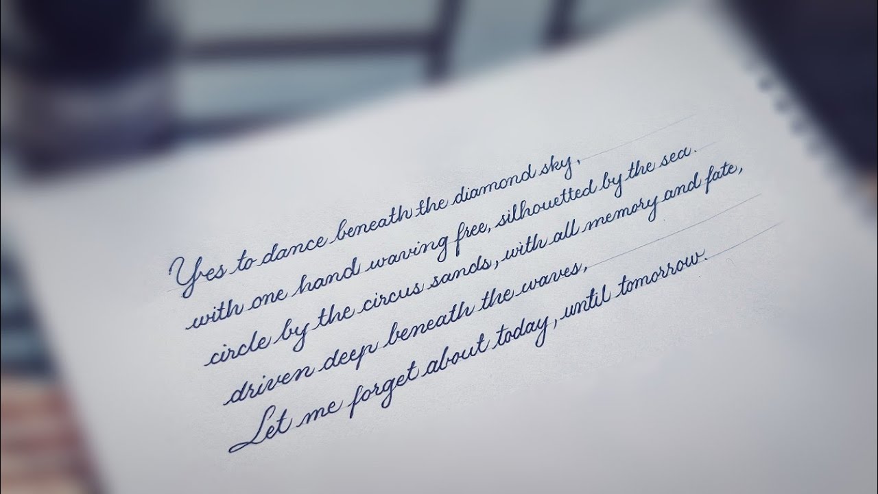 "Hey Mr Tambourine man" in cursive handwriting||Paul's Calligraphy ...
