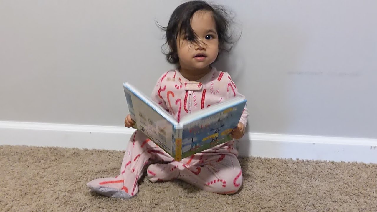 Baby reading books in baby language | Reading story books - YouTube