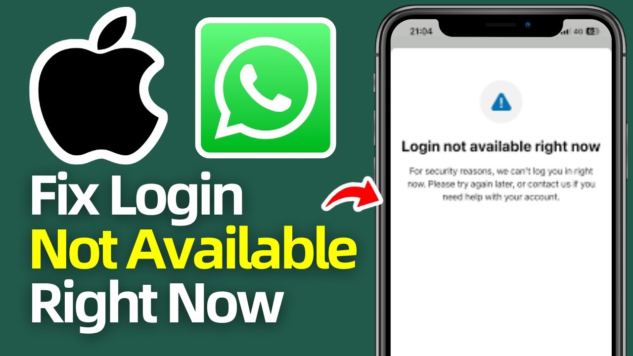 How to Fix Whatsapp Log in Not Available Right Now in iPhone (2025 ...